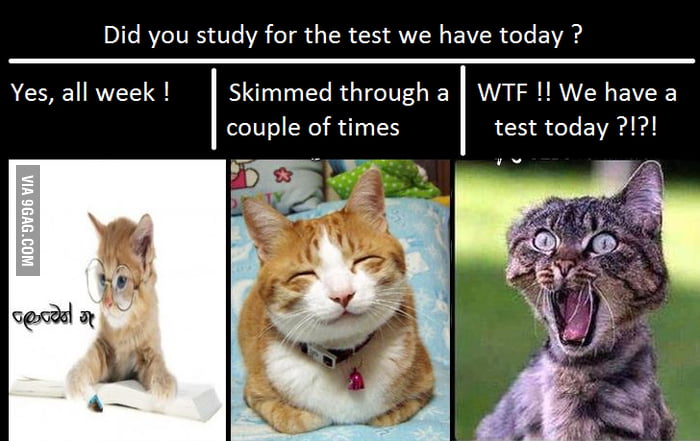 WTF !! We have test today ??? - 9GAG