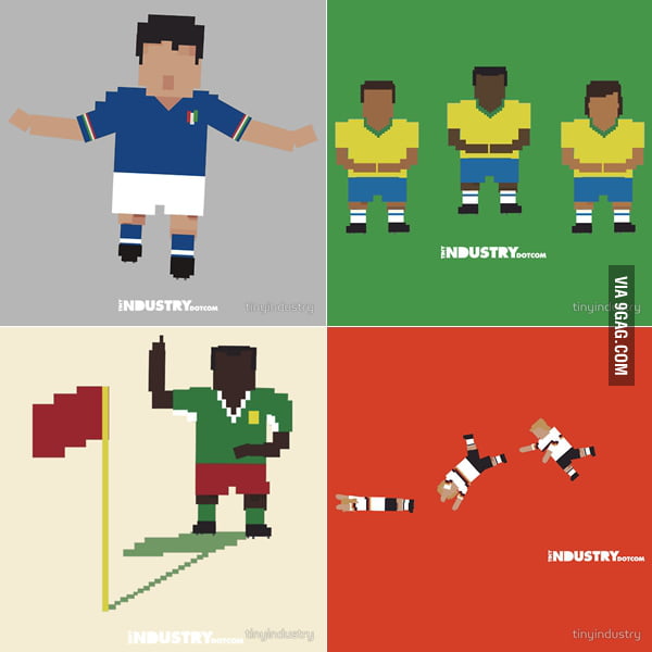 Classic Goal Celebrations in Pixel Art - 9GAG