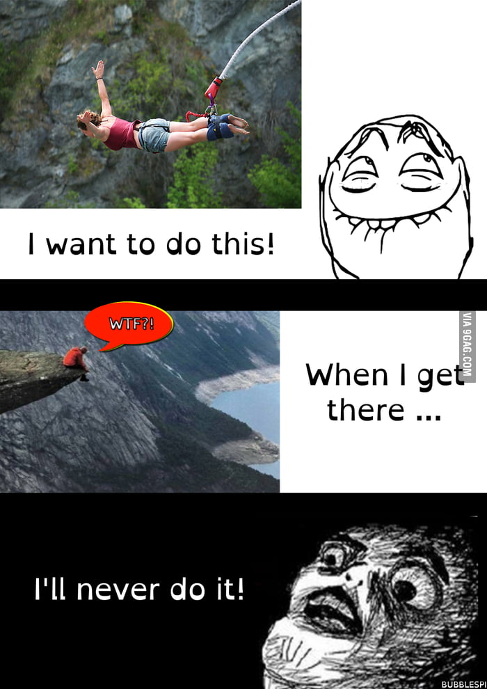 Scary free fall - 9GAG