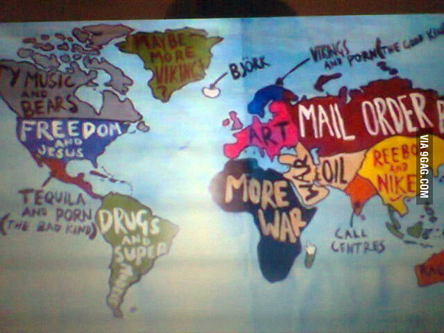 This map is so inaccurate. . . the world is ROUND not flat!! - 9GAG