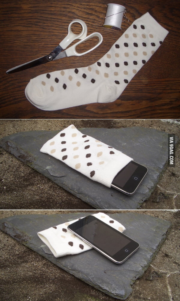 DIY iPhone Case - The sock case - 9GAG