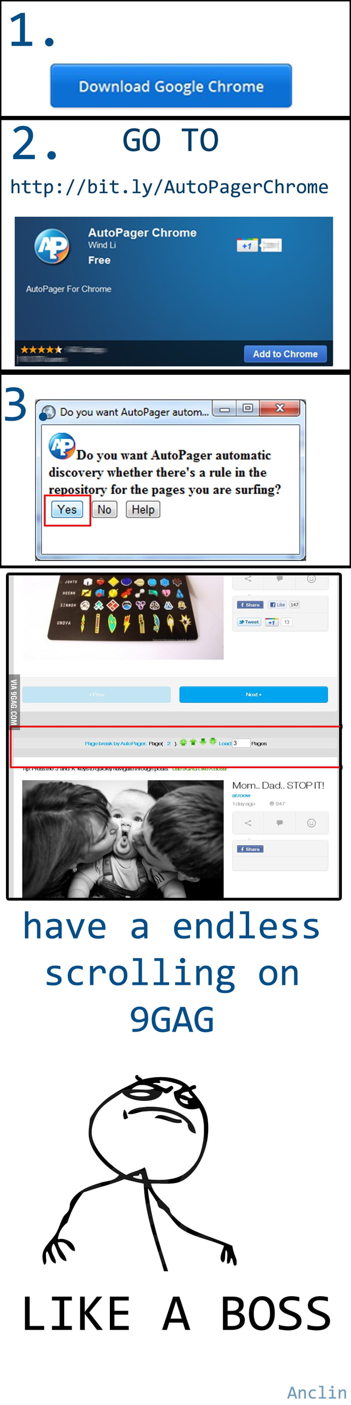 Endless scrolling - 9GAG