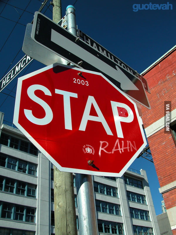 STAP SIGN - 9GAG
