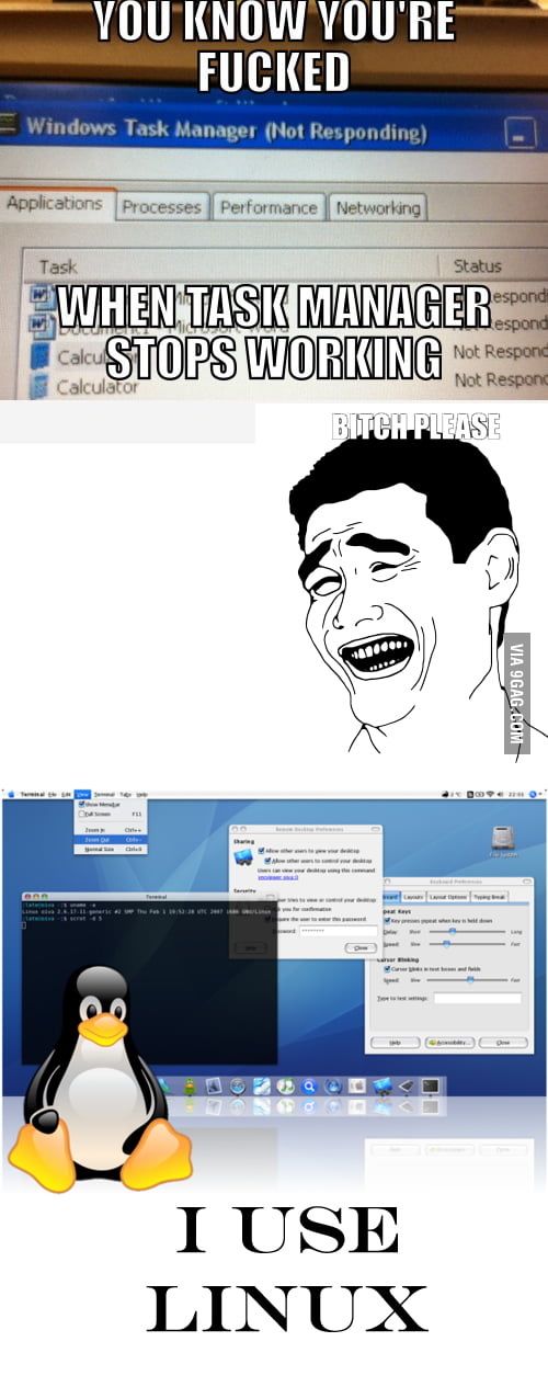 Windows vs Linux - 9GAG