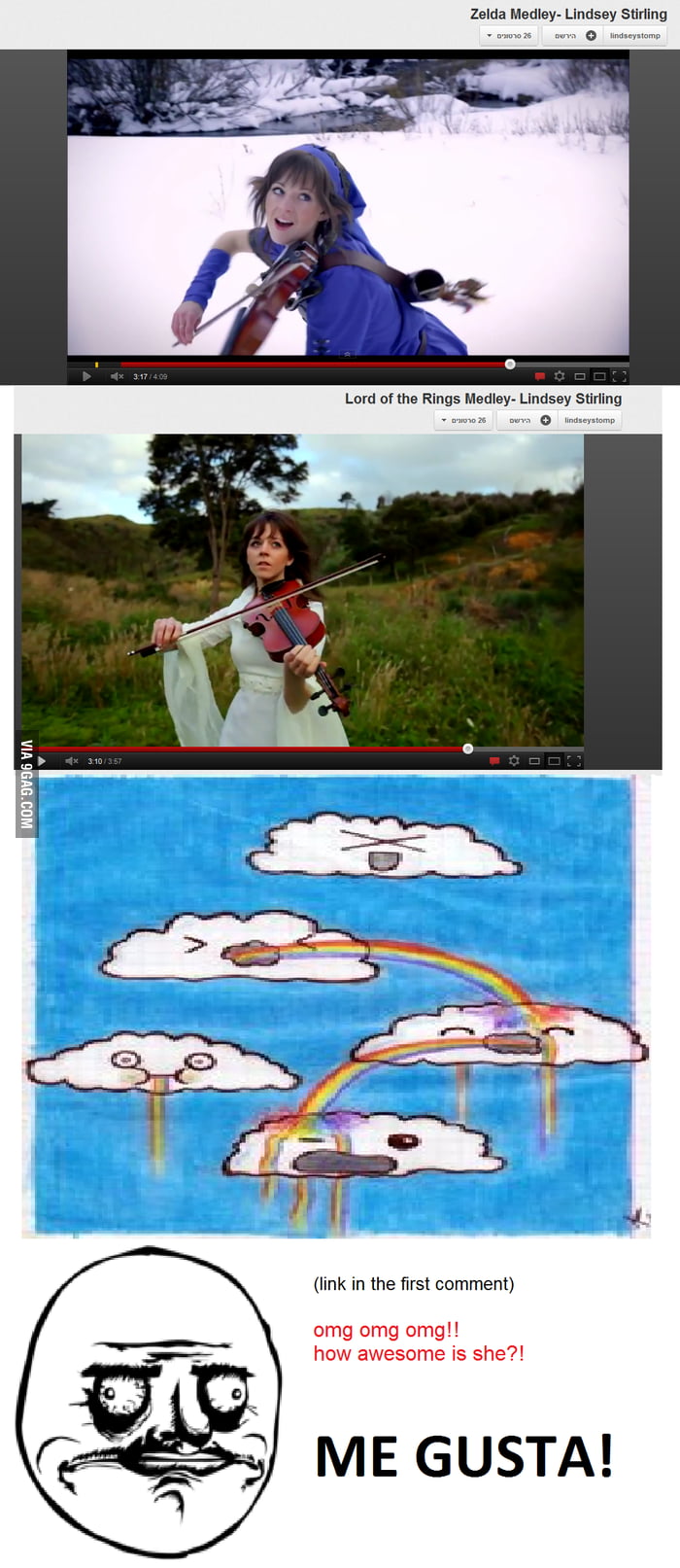 Lindsey stirling is fuc***g epic!!!! cant stop watching!!! - 9GAG
