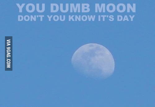 Silly moon - 9GAG