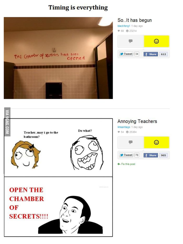Timing is everything - 9GAG