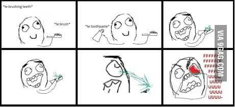 Toothpaste in your eye - 9GAG