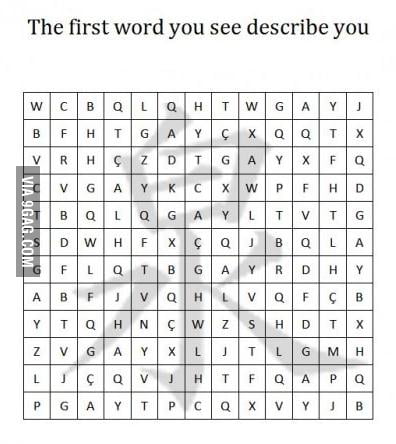 The first word you see describes you - 9GAG