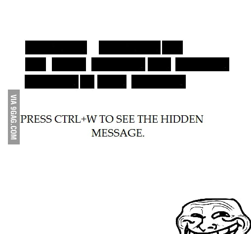Hidden message - 9GAG