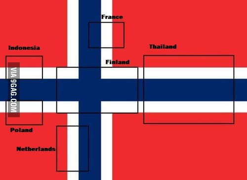 The Multi-Flagged Norwegian Flag! FLAGCEPTION! - 9GAG