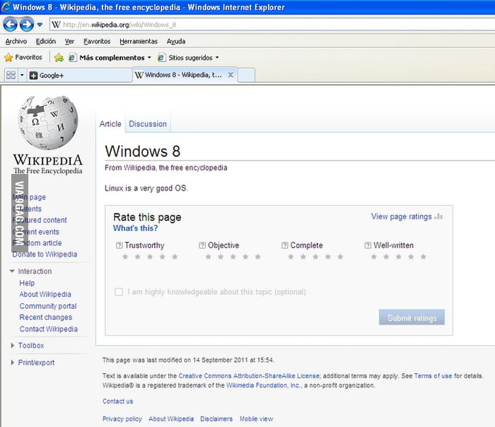 Wikipedia never Lies - 9GAG