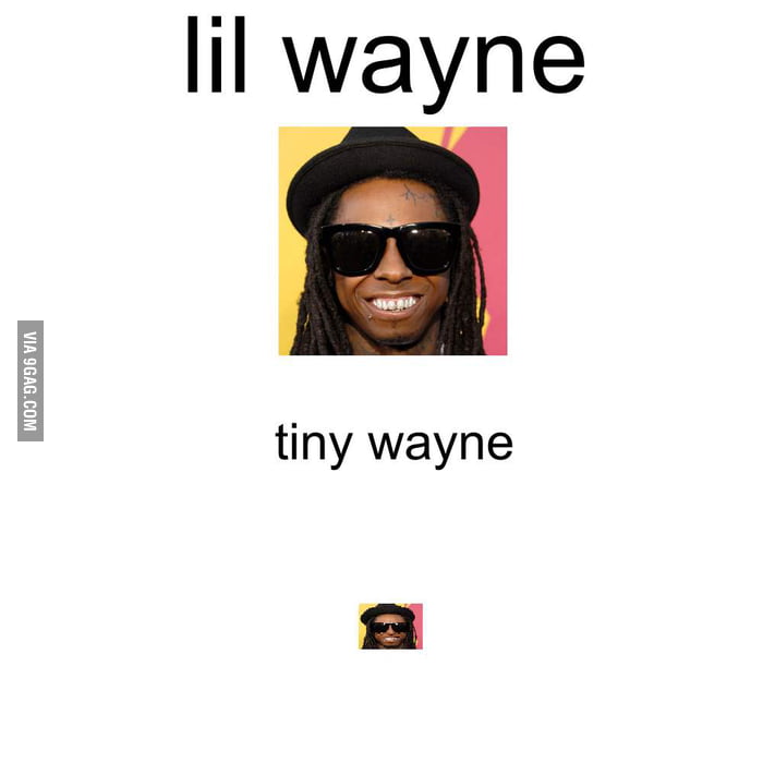 Lil wayne , tiny wayne - 9GAG