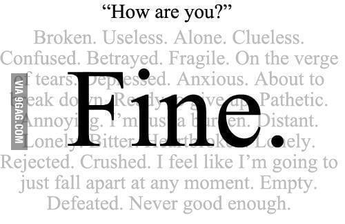 It's easier to say fine than explain - 9GAG