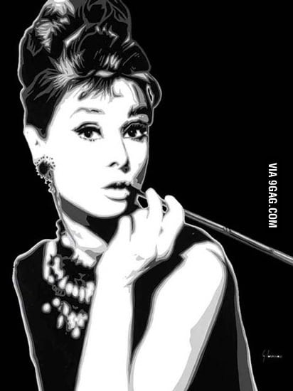 The Only Acceptable Duck Face - Audrey Hepburn - 9GAG