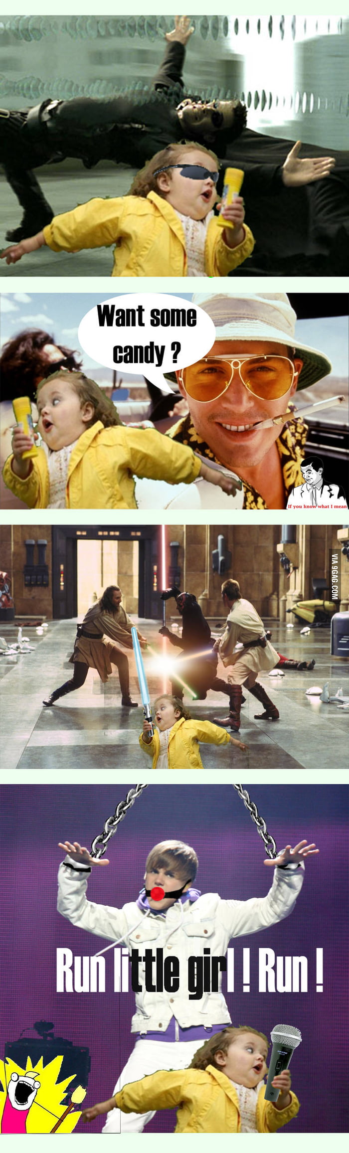 Run, little girl, run ! - 9GAG