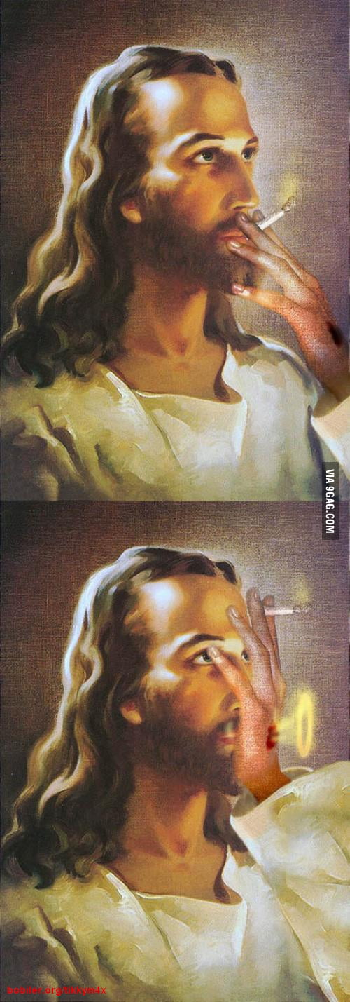 Jesus Smoking - 9GAG