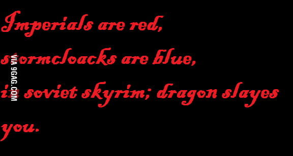 Skyrim poem - 9GAG