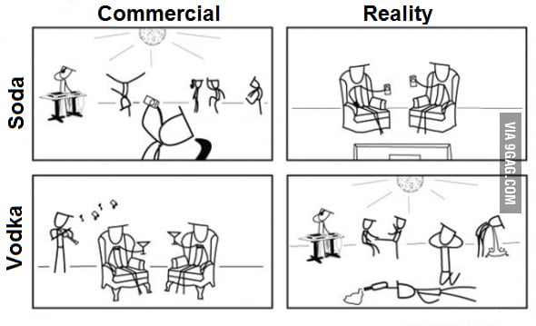 Commercial vs Reality - 9GAG