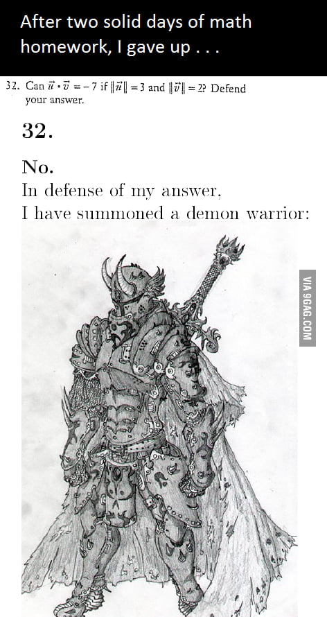 Defending math solutions. - 9GAG