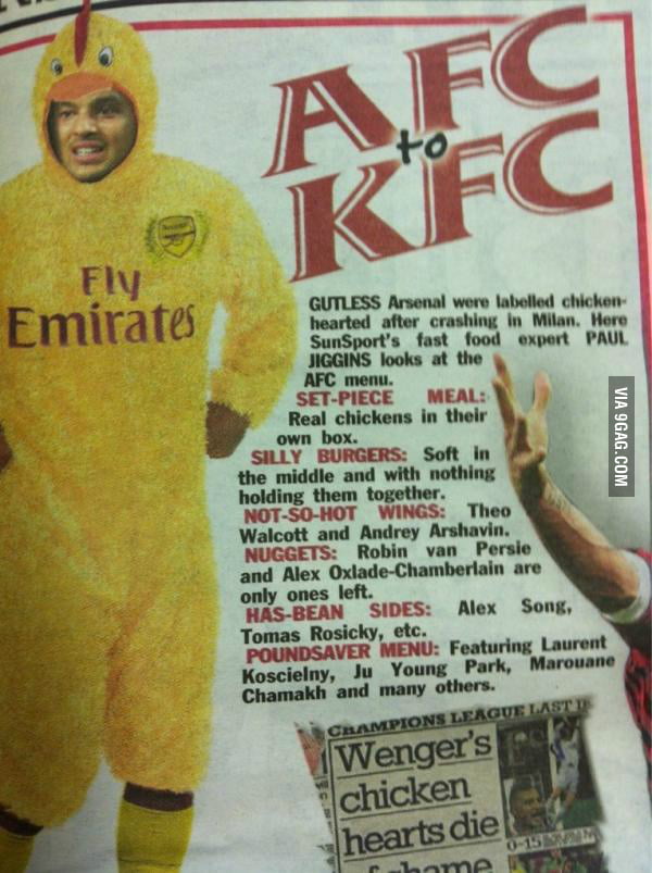 ARSENAL FRIED CHICKEN - 9GAG