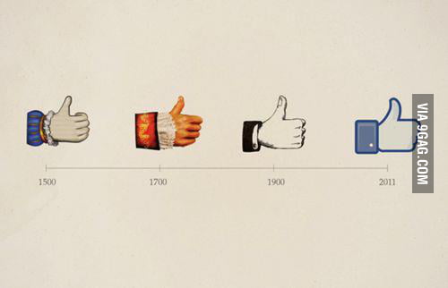 Like button evolution - 9GAG