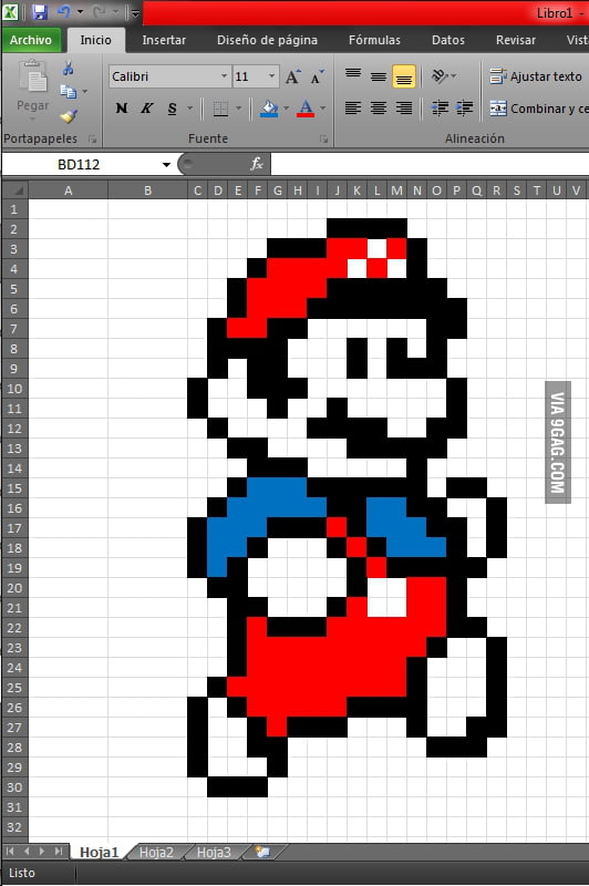 Mario Excel - 9GAG