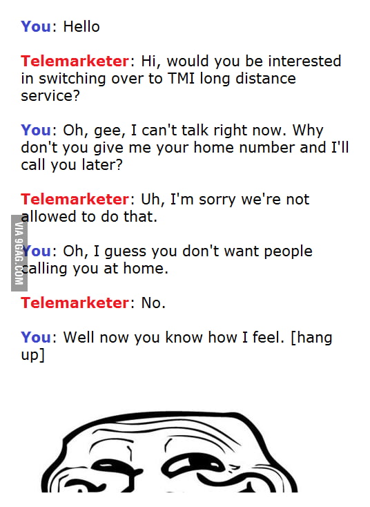 How to troll a telemarketer on a phone call - 9GAG