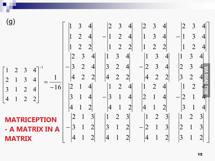 Matriception - matrices in a matrix - 9GAG