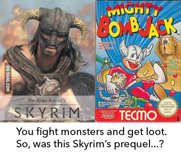 Skyrim's NES prequel - 9GAG