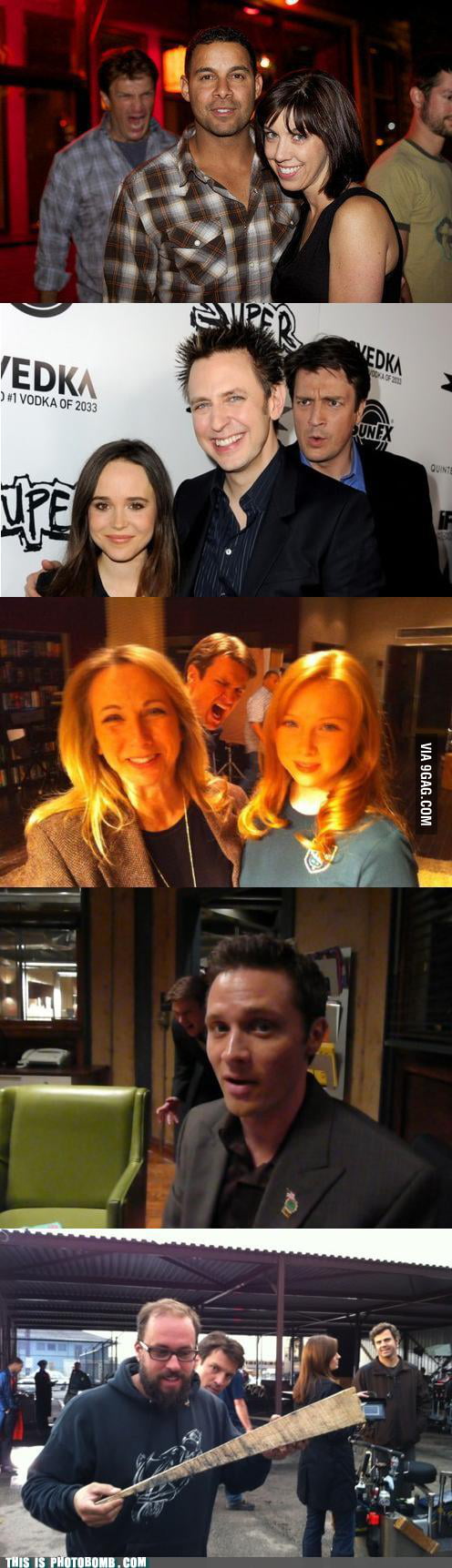 Nathan Fillion: Photobomb Master - 9GAG