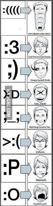 How emoticons would be in real life. - 9GAG