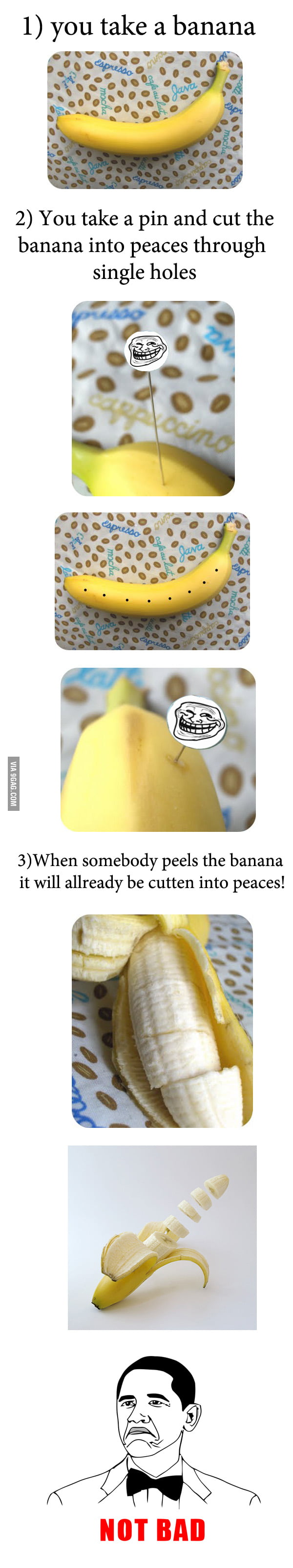Awesome Banana Trick! - 9GAG