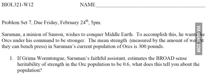 Genetics Homework Win - 9GAG