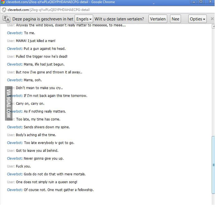 Epic cleverbot is epic - 9GAG