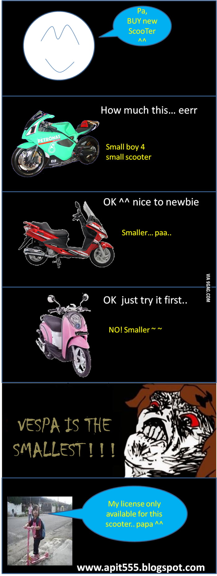 Get me a new scooter.. Papa! - 9GAG