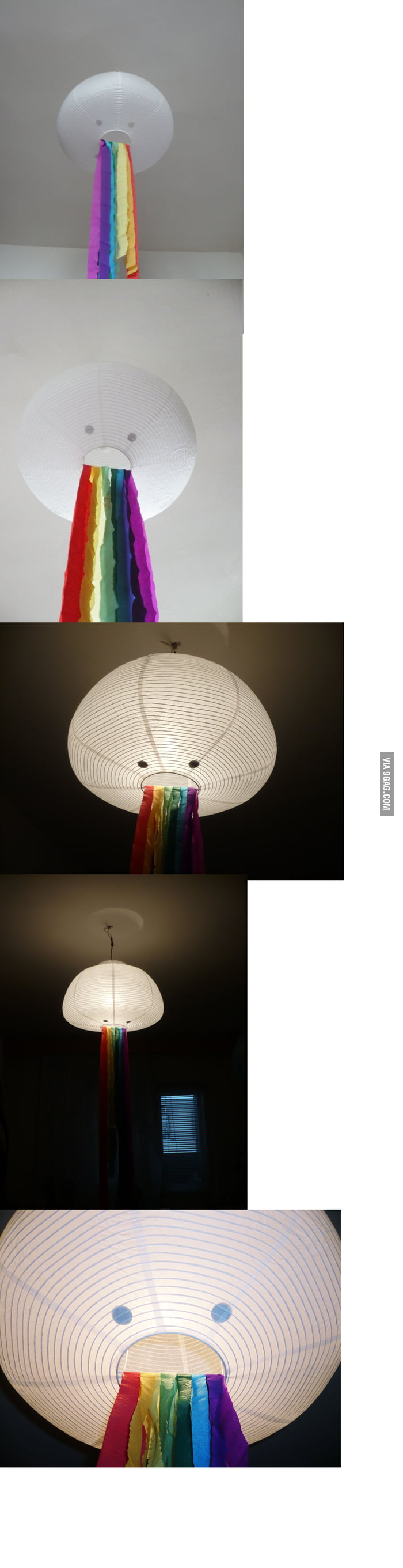 Puking rainbow lamp - 9GAG