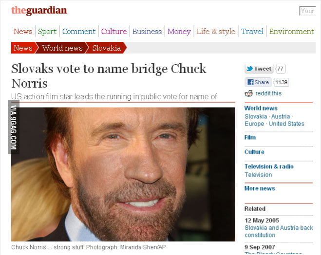 Just Chuck Norris bridge... Oh wait?! - 9GAG