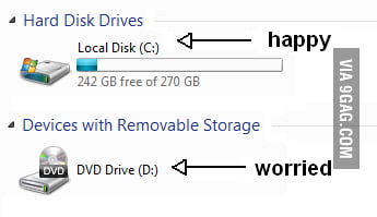Happy hard disk is happy - 9GAG