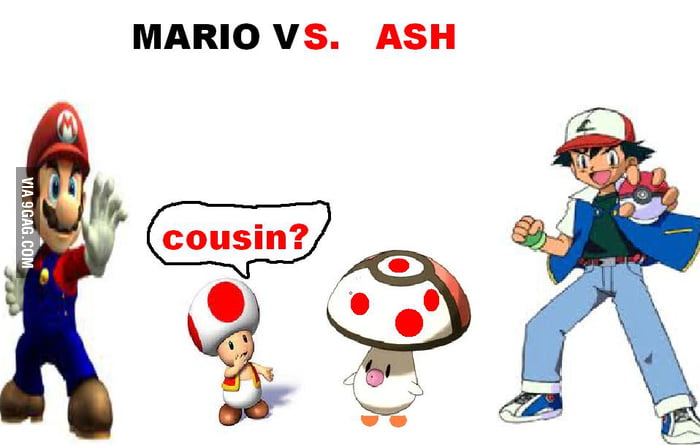 Mario vs. ash - 9GAG