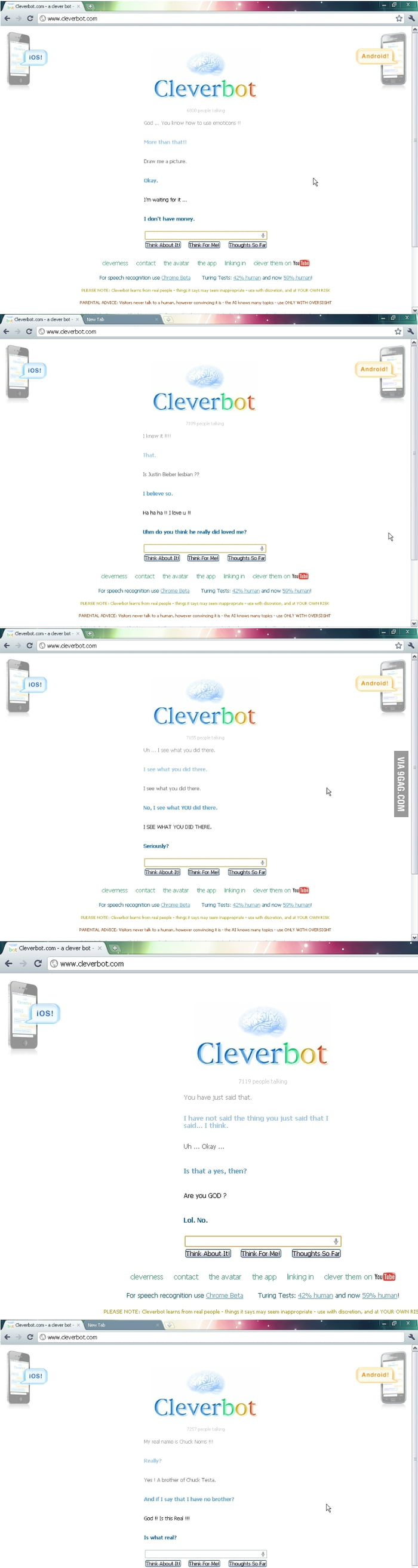 Clever Bot ... Y U So Clever !!!! - 9GAG