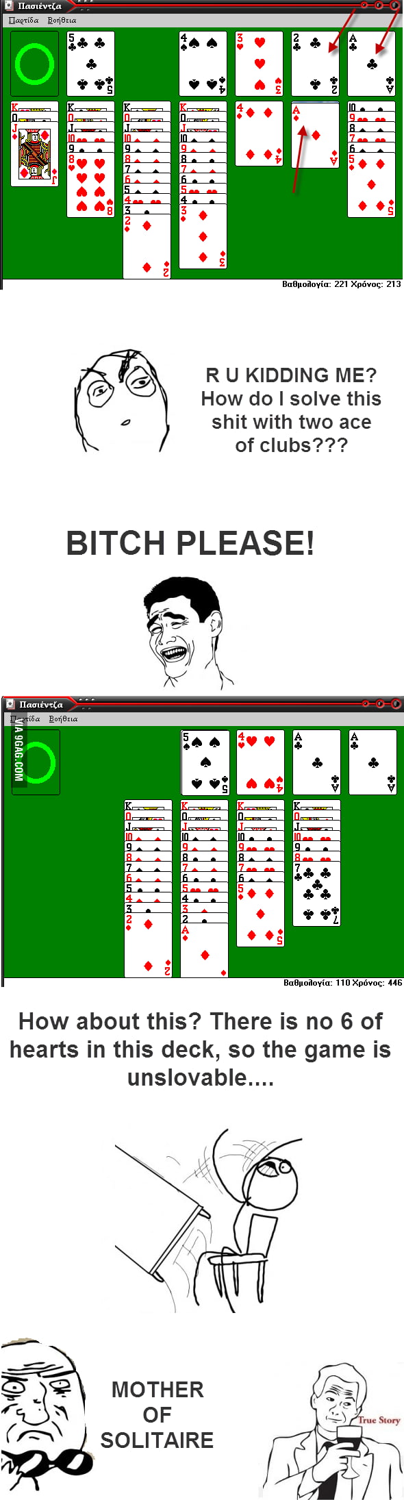 And Solitaire has humor (true story) - 9GAG