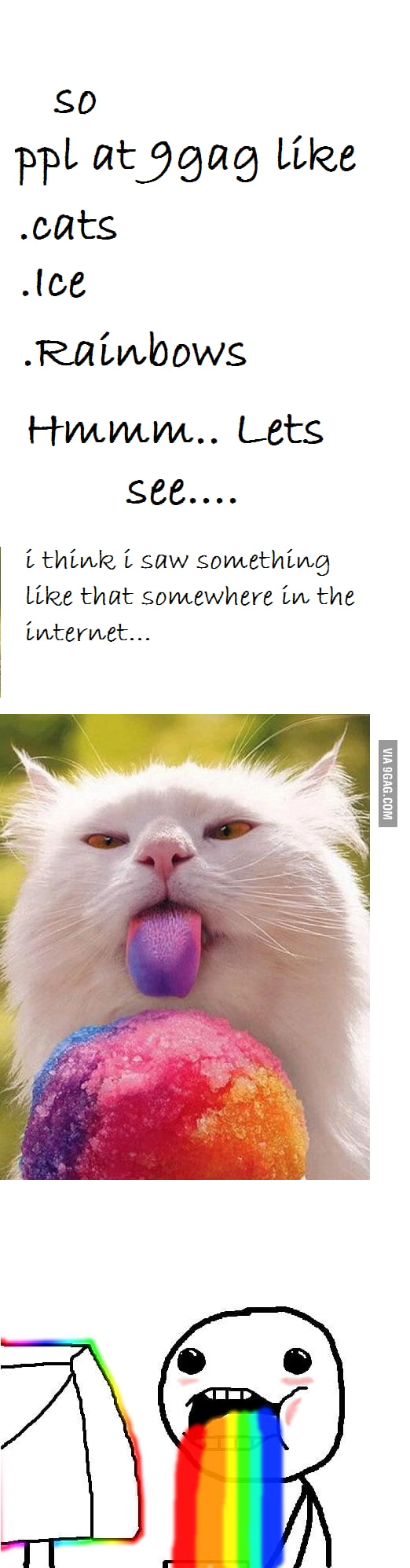 Cats, Snow and Rainbows = Win - 9GAG