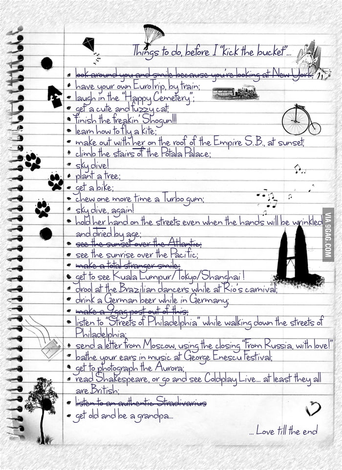 Just A Bucket List 9GAG Just A Bucket List 9GAG