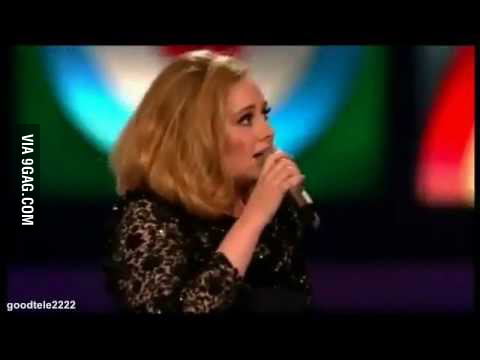 Adele get cut off during her acceptance speech Brit Awards 2 - 9GAG