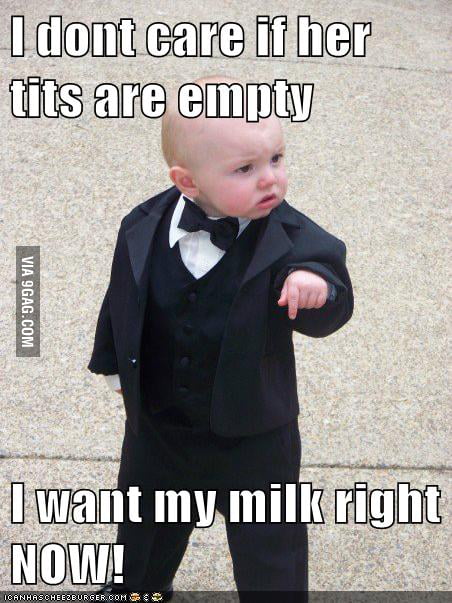 Angry baby wants it milk! - 9GAG