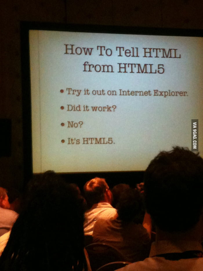 How to tell HTML from HTML5 - 9GAG
