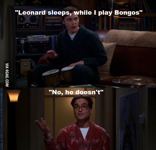 Sheldon plays Bongos - 9GAG
