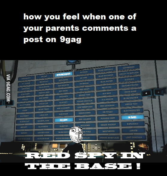 Red spy in the base ! - 9GAG
