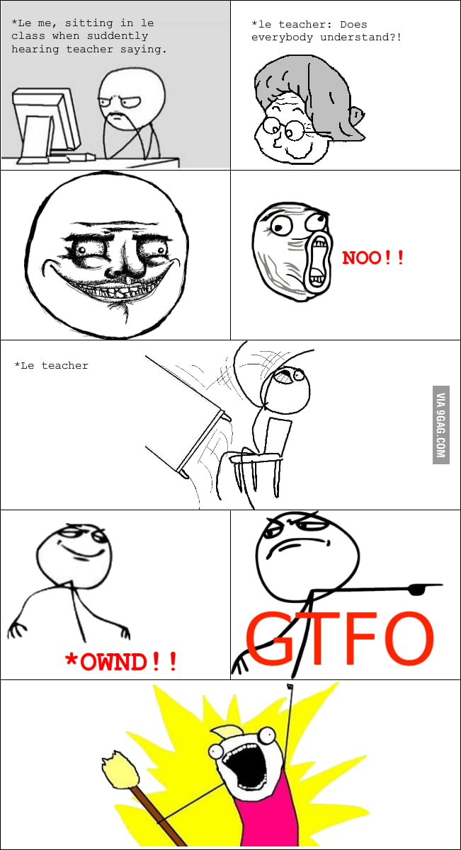 Class Trolling Le teacher lvl: Unbeatable - 9GAG